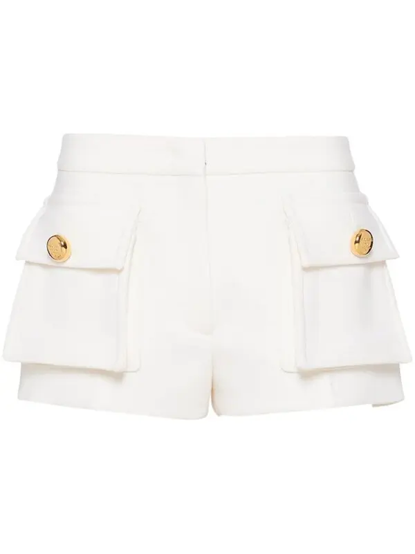 Prada Natté Tailored Shorts - White