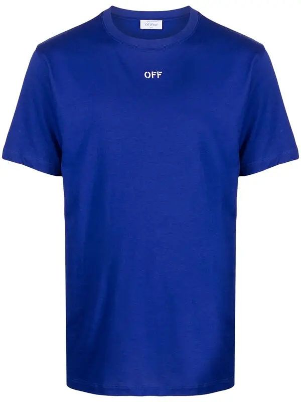 Off-White Arrows Stitch Cotton T-shirt - Blue