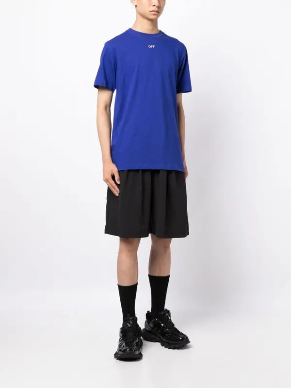 Off-White Arrows Stitch Cotton T-shirt - Blue