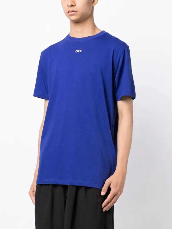 Off-White Arrows Stitch Cotton T-shirt - Blue