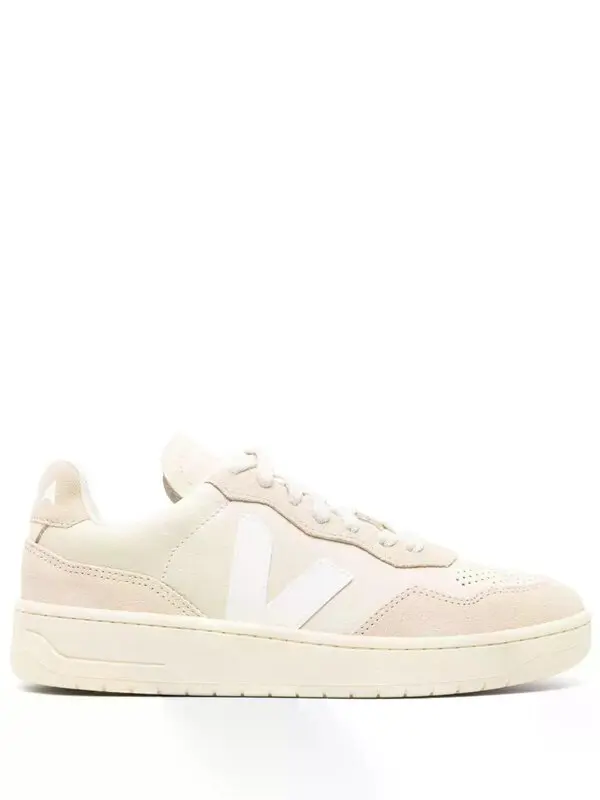 VEJA V-90 Leather Sneakers - Neutrals