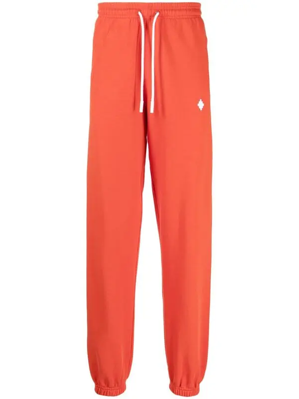 COUNTY OF MILAN Logo-print Cotton Track Pants - Red