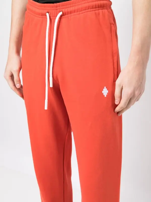 COUNTY OF MILAN Logo-print Cotton Track Pants - Red
