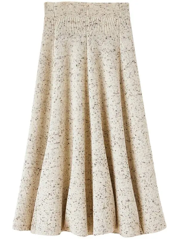JIL SANDER Ribbed-knit Wool Skirt