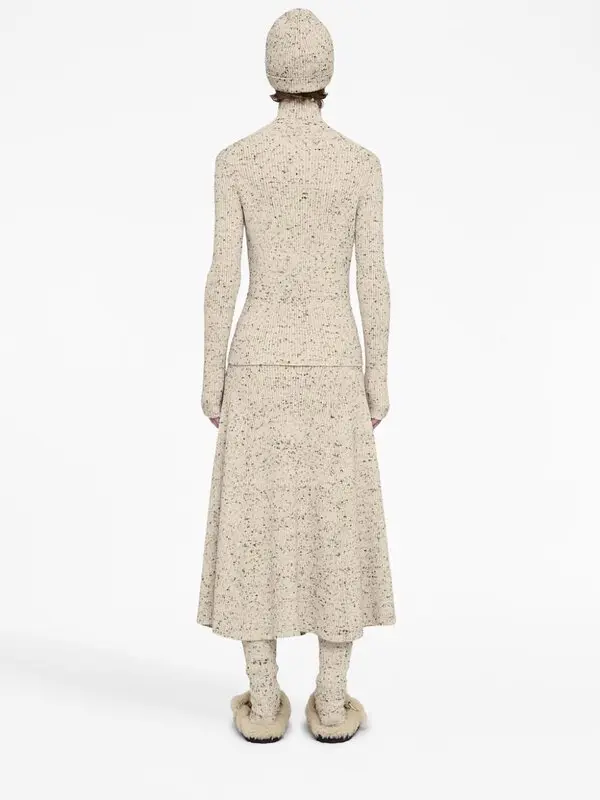 JIL SANDER Ribbed-knit Wool Skirt