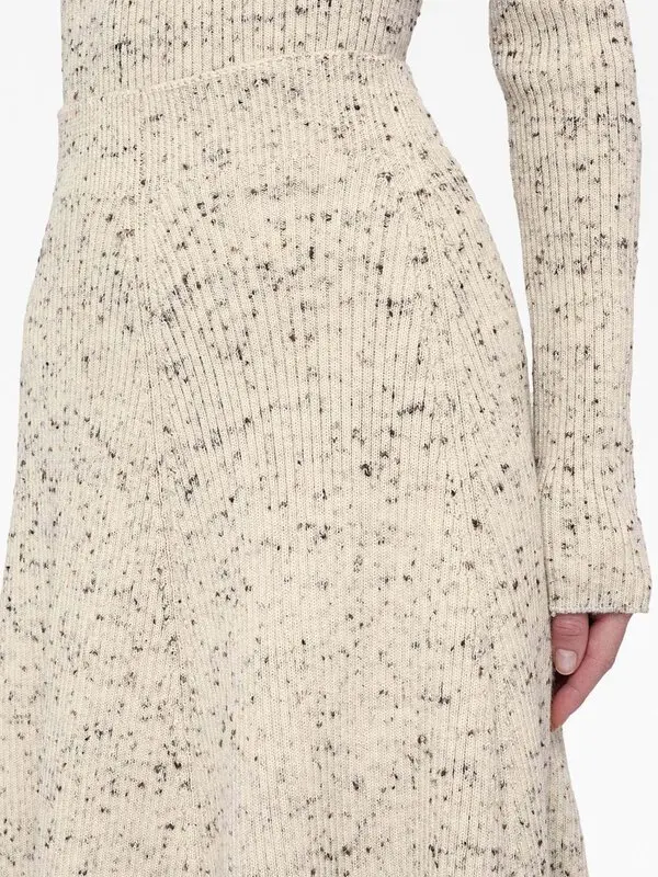 JIL SANDER Ribbed-knit Wool Skirt