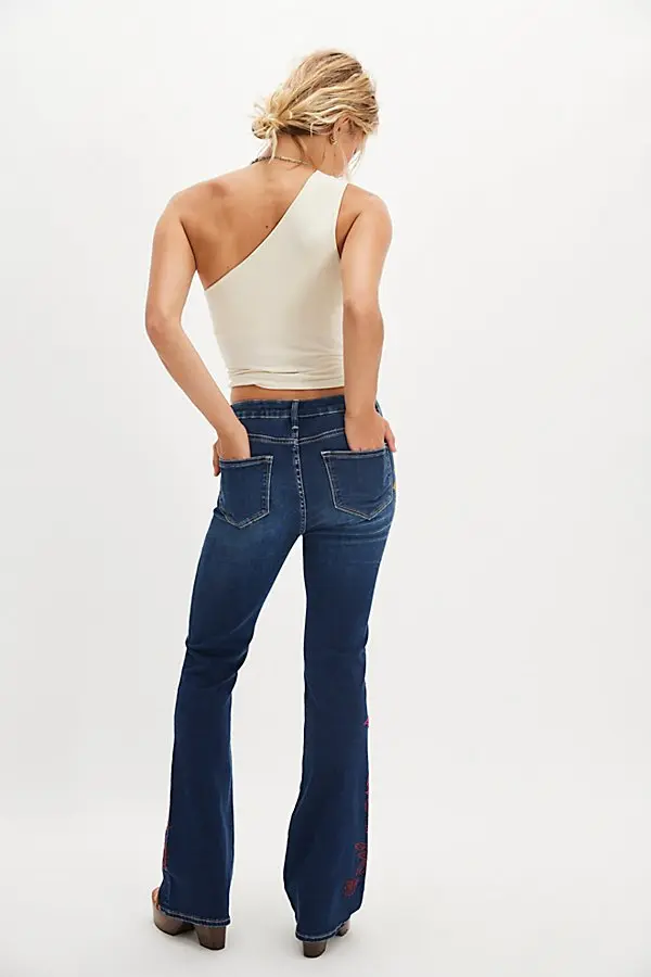 DRIFTWOOD Wyatt Embroidered Flare Jeans