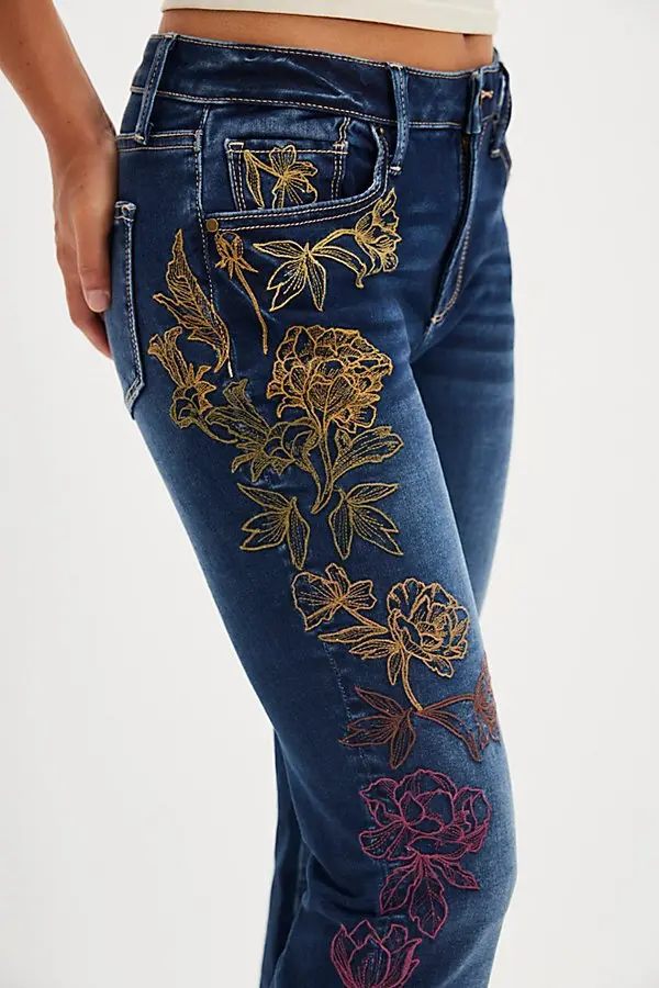 DRIFTWOOD Wyatt Embroidered Flare Jeans