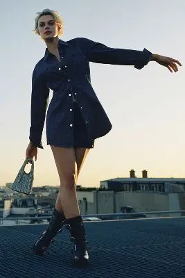 mare mare denim shirt dress Denim Shirt Dress