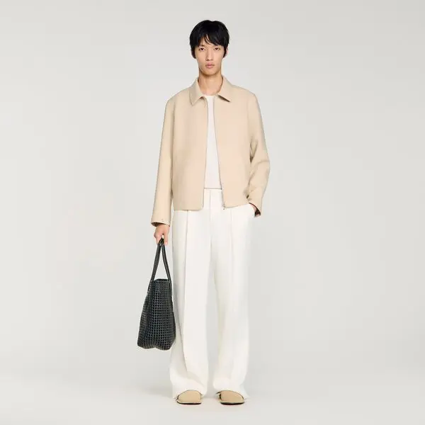 Sandro Zip-up Jacket - Beige