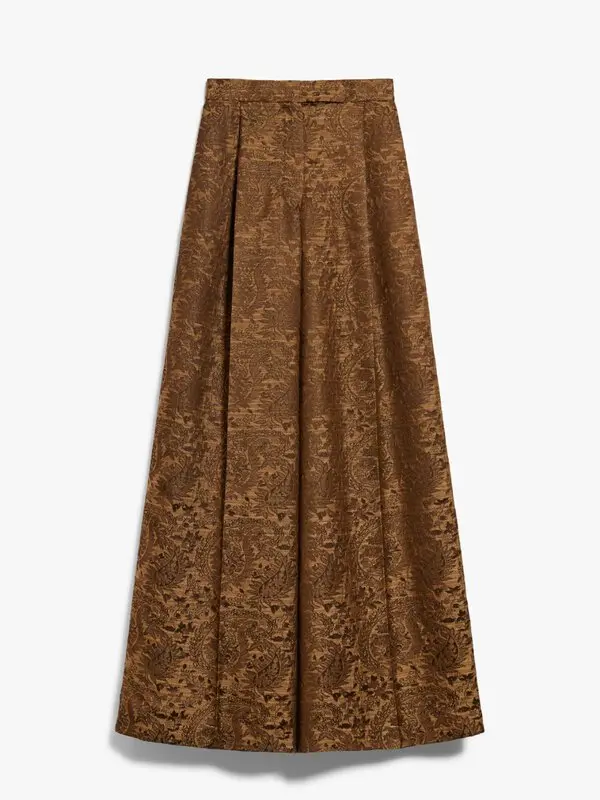 Max Mara Wide, Jacquard Wool Trousers