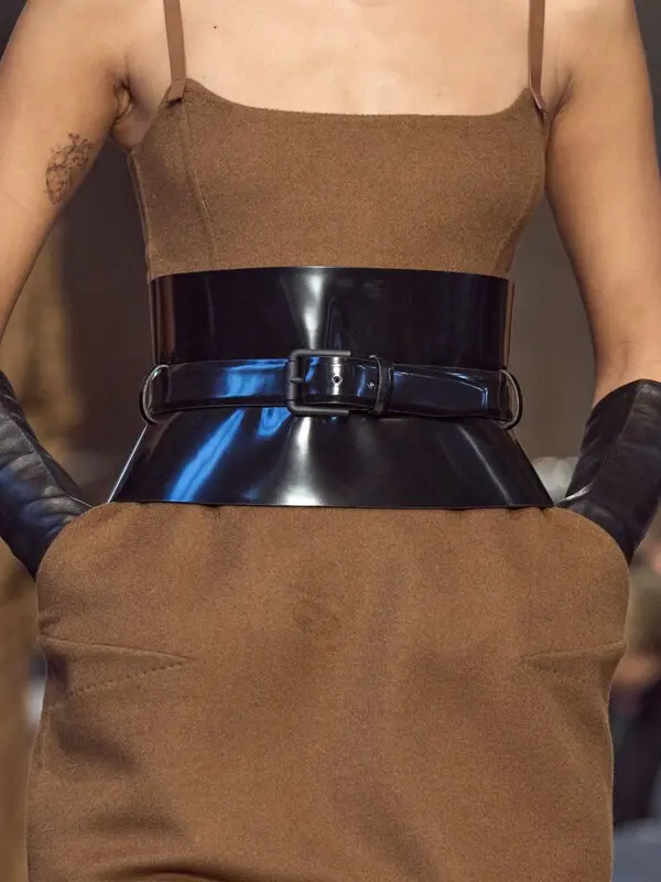Max Mara Leather Bustier Belt