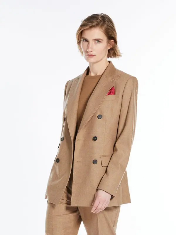 Max Mara Double-breasted Blazer In Wool And Cashmere