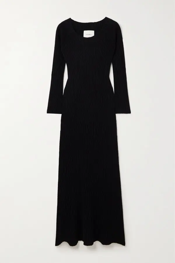 LISA YANG Marvin Ribbed Cashmere Midi Dress