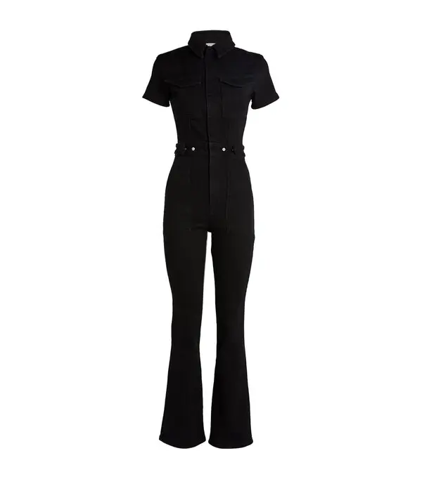 Good American Fit For Success Denim Jumpsuit - Black