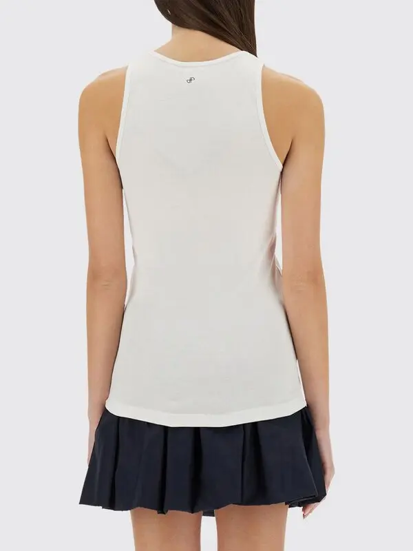 PATOU Cotton Tank Top With Logo - White