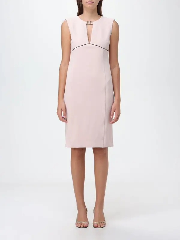 Liu Jo Sleeveless V-neck Midi Dress With Embellished Detail
