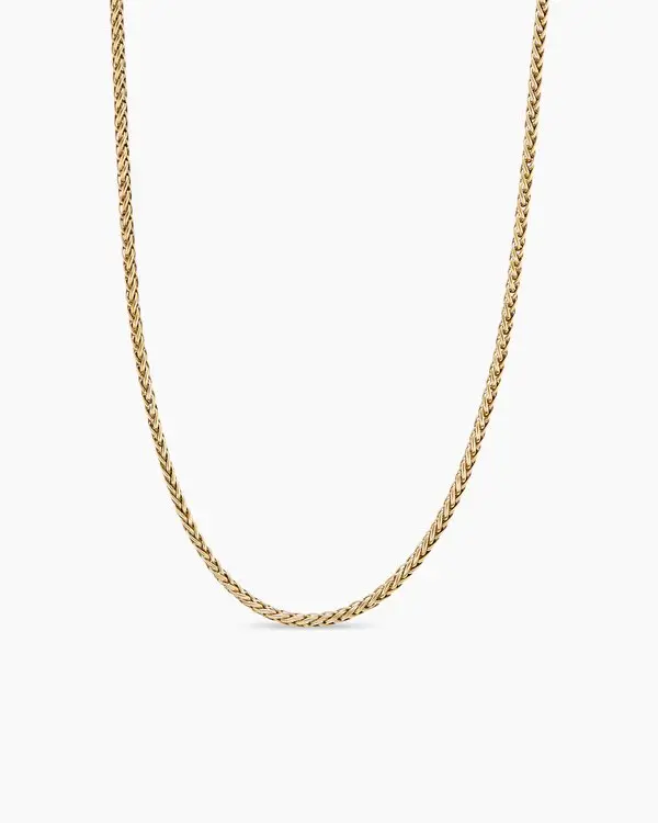 David Yurman 18k Yellow Gold Wheat Chain Necklace - All 18k Yellow Gold