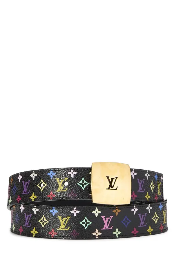 LOUIS VUITTON Takashi Murakami Monogram Multicolore Ceinture 90 - Black