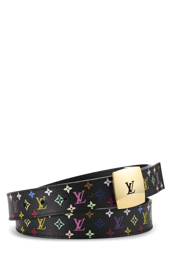 LOUIS VUITTON Takashi Murakami Monogram Multicolore Ceinture 90 - Black