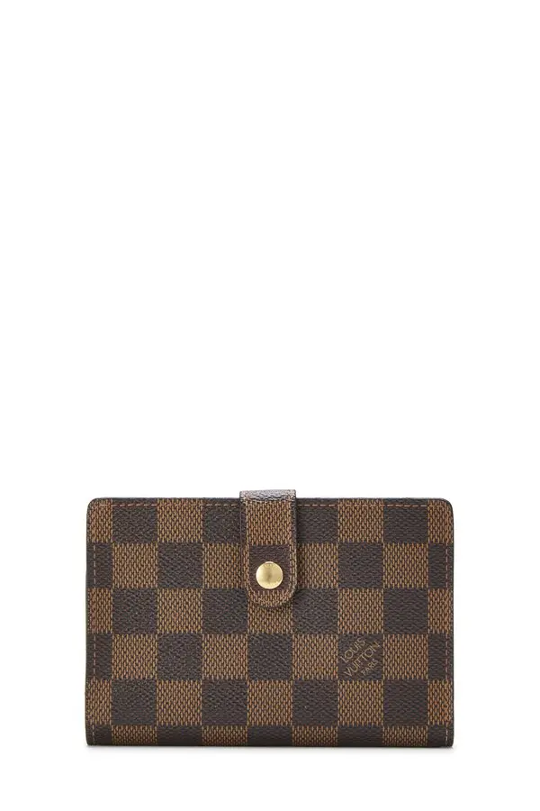 LOUIS VUITTON Damier Ebene Porte-monnaie Viennois Wallet - Brown