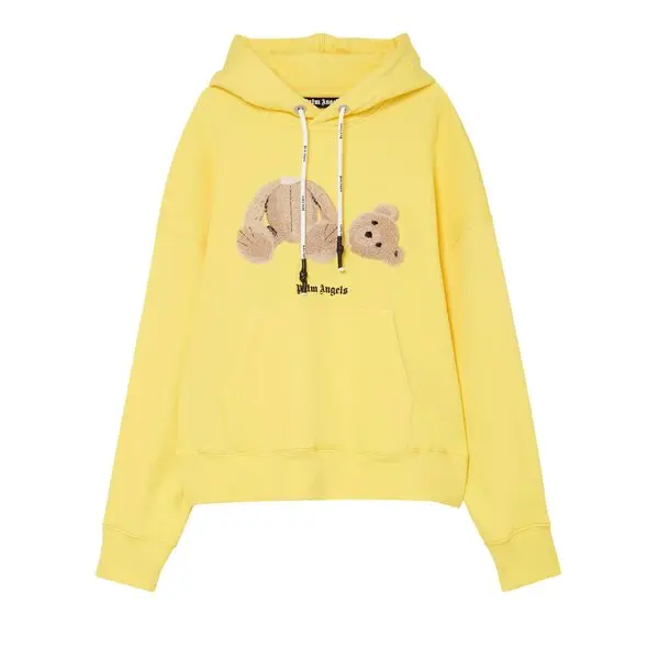 Palm Angels Bear Motif Hoodie - Yellow