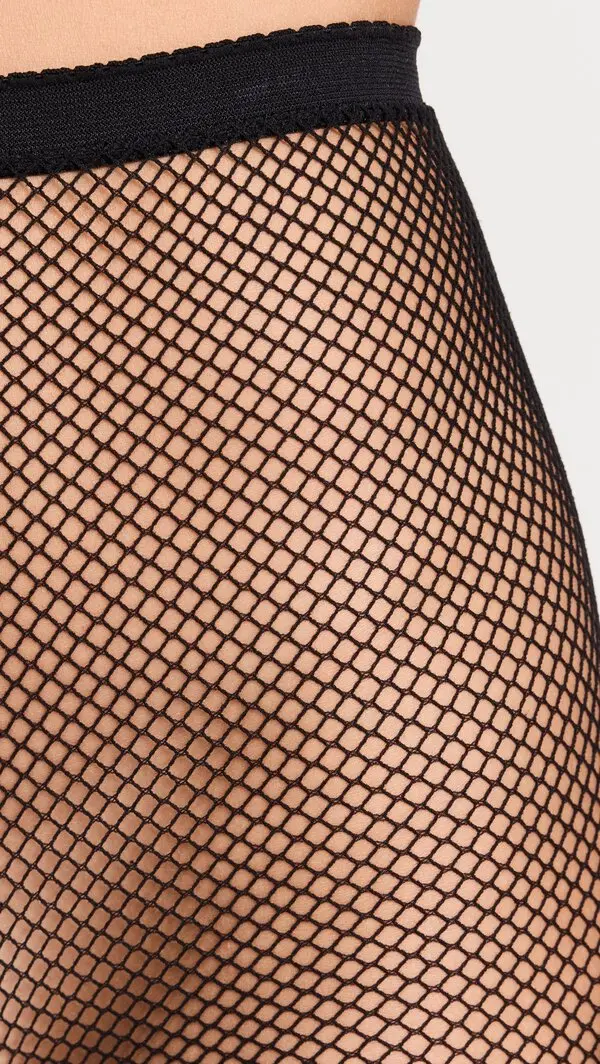 STEMS Micro Fishnet Tights - Black