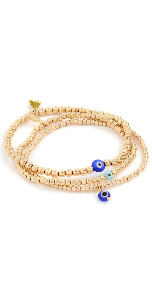 Shashi Lapis Azui Bracelet Set - Gold