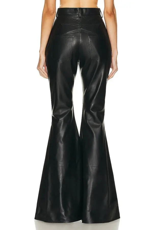 Alaïa Leather Flare Pant - Noir Alaia