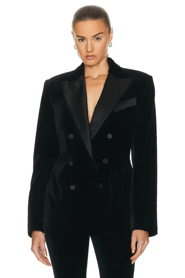 TOM FORD Velvet Tuxedo Relaxed Fit Jacket - Black