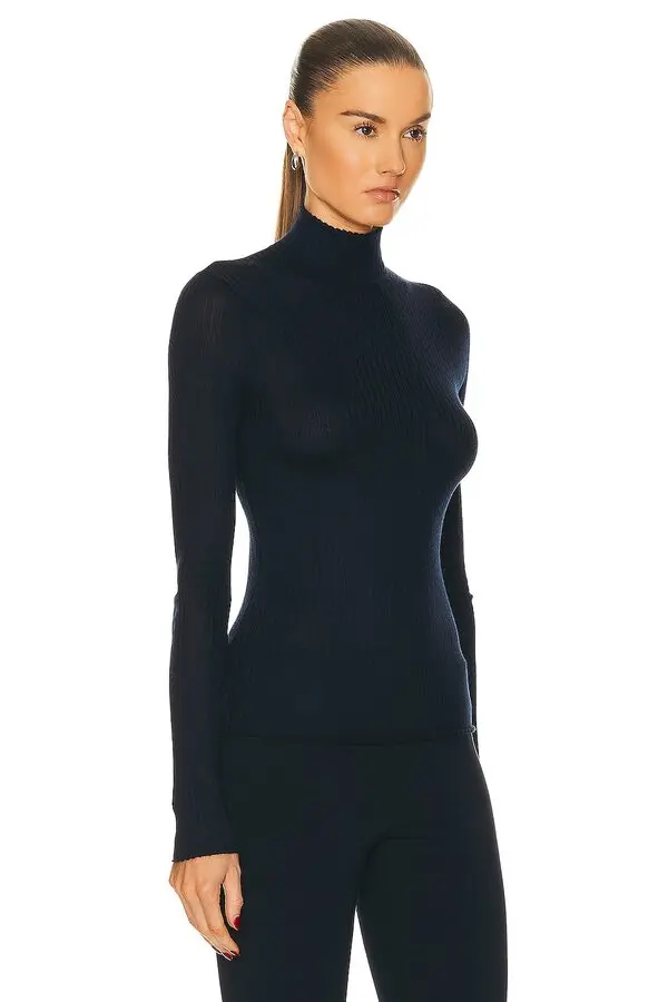 Sprwmn Mock Neck Top - Inkwell