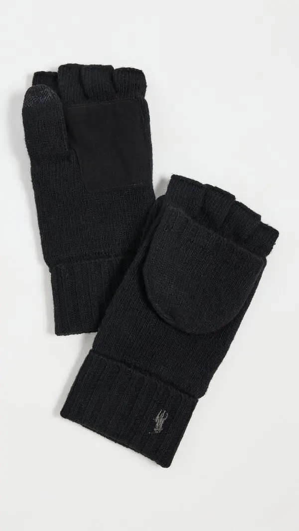 Polo Ralph Lauren Wool-blend Convertible Mittens - Polo Black