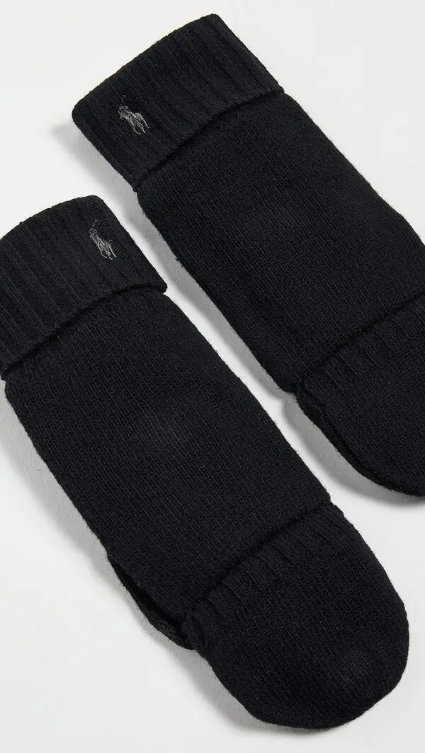 Polo Ralph Lauren Wool-blend Convertible Mittens - Polo Black