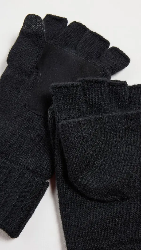 Polo Ralph Lauren Wool-blend Convertible Mittens - Polo Black