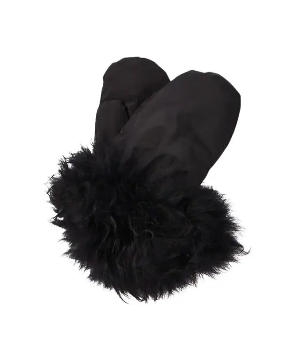 YVES SALOMON Down Mittens - Black