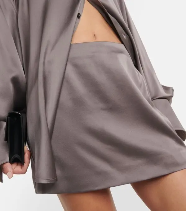 PETER DO Silk Charmeuse Miniskirt