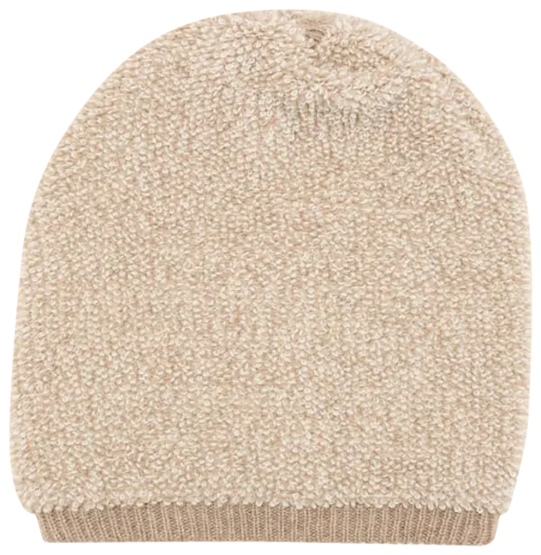 Inverni Bouclé Cashmere Beanie - Beige