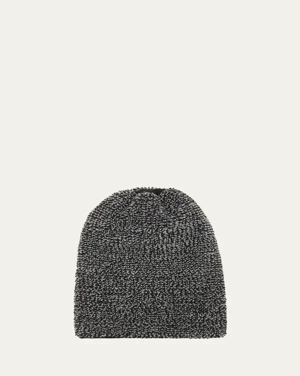 Inverni Bouclé Cashmere Beanie - Dark Grey
