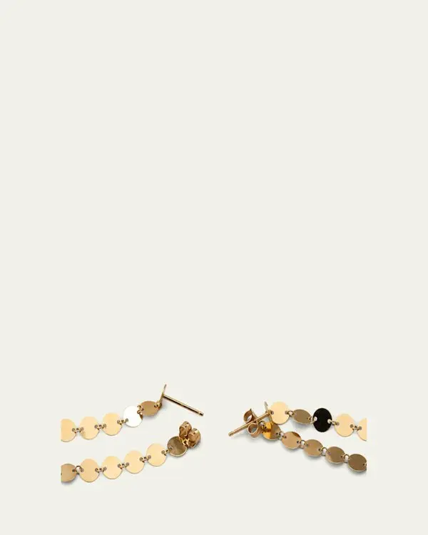 Lana Jewelry 14k Yellow Laser Disc Linear Earrings - Gold