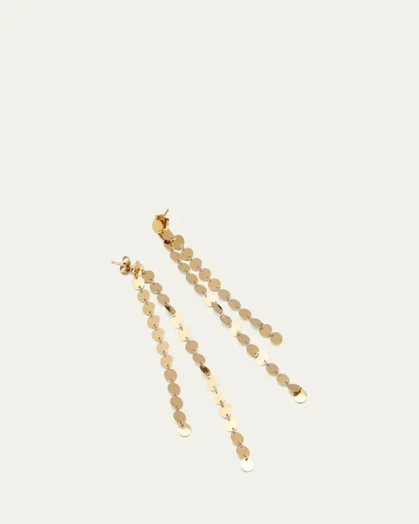 Lana Jewelry 14k Yellow Laser Disc Linear Earrings - Gold