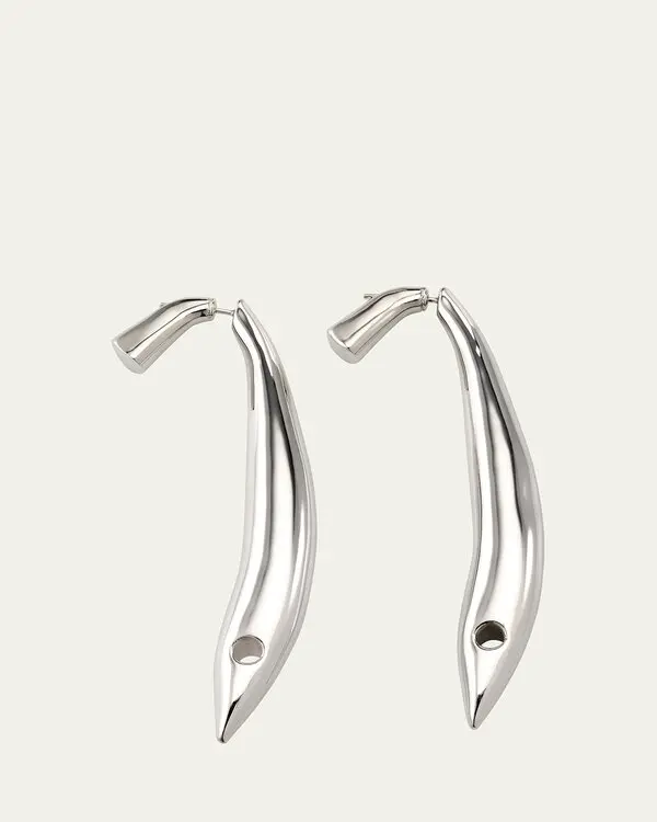 Bottega Veneta Sardine Statement Earrings - Argento