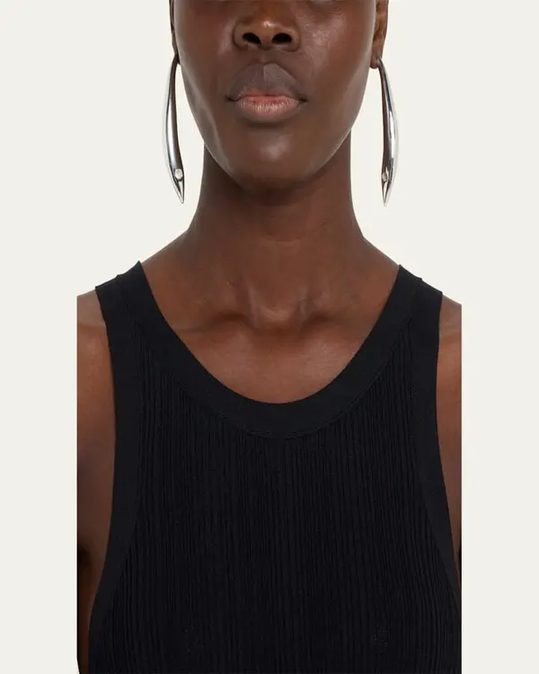 Bottega Veneta Sardine Statement Earrings - Argento