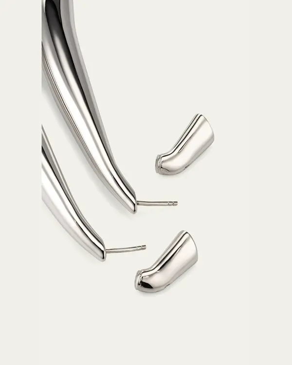 Bottega Veneta Sardine Statement Earrings - Argento