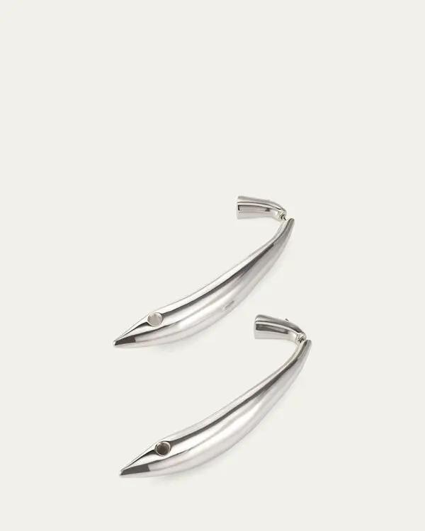 Bottega Veneta Sardine Statement Earrings - Argento