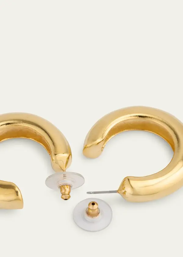 KENNETH JAY LANE Yellow -plated Hoop Earrings