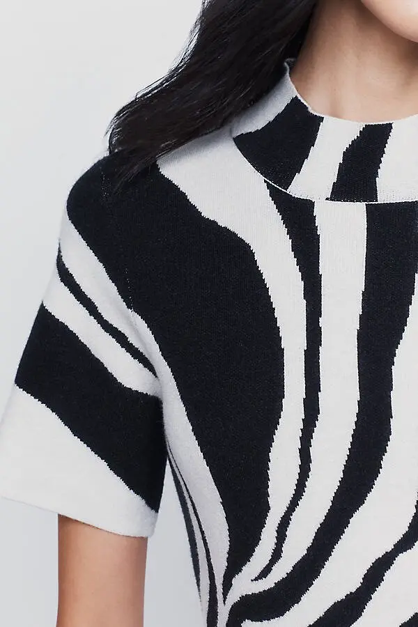Anthropologie Short-sleeve Mock-neck Sweater Mini Dress