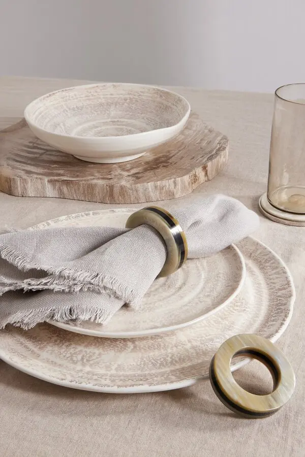 Brunello Cucinelli Set Of Six Horn Napkin Rings