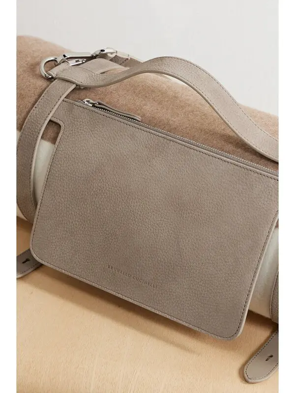 Brunello Cucinelli Textured Leather Blanket Holder