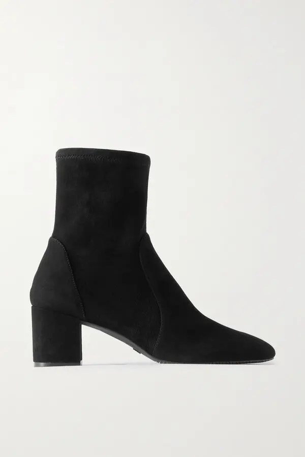 STUART WEITZMAN Yuliana Suede Sock Boots - Black