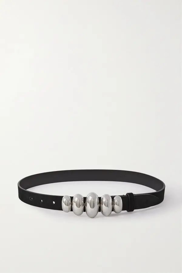 Isabel Marant Fuzz Nubuck Belt - Black